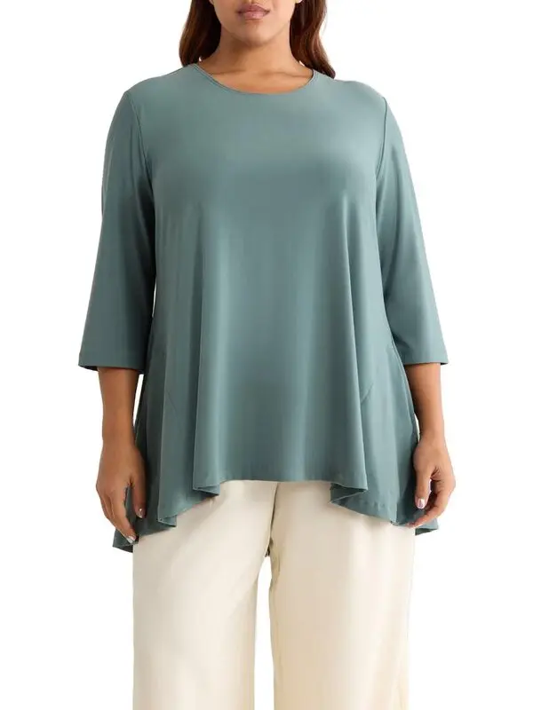 Vikki Vi Swing Tunic - Sage