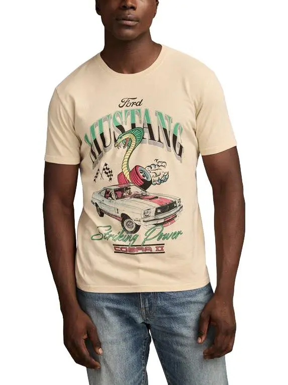 Lucky Brand Mustang Cotton Graphic T-shirt - Bone White