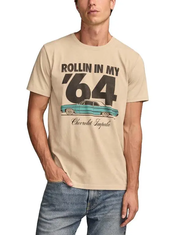 Lucky Brand 64 Chevy Impala Cotton Graphic T-shirt - Feather Gray