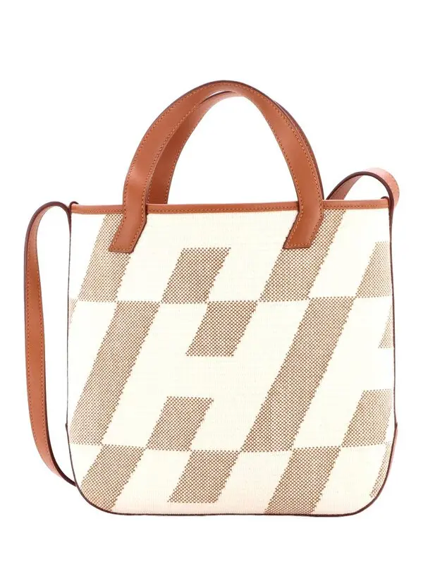 HERMES Cabas H En Biais 27 Tote - Gold