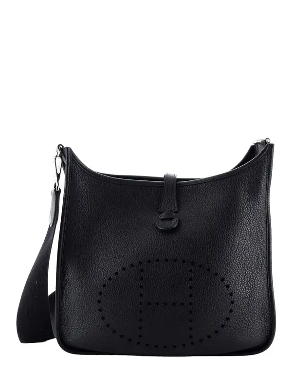 HERMES Evelyne Bag Gen I Clemence Pm - Noir