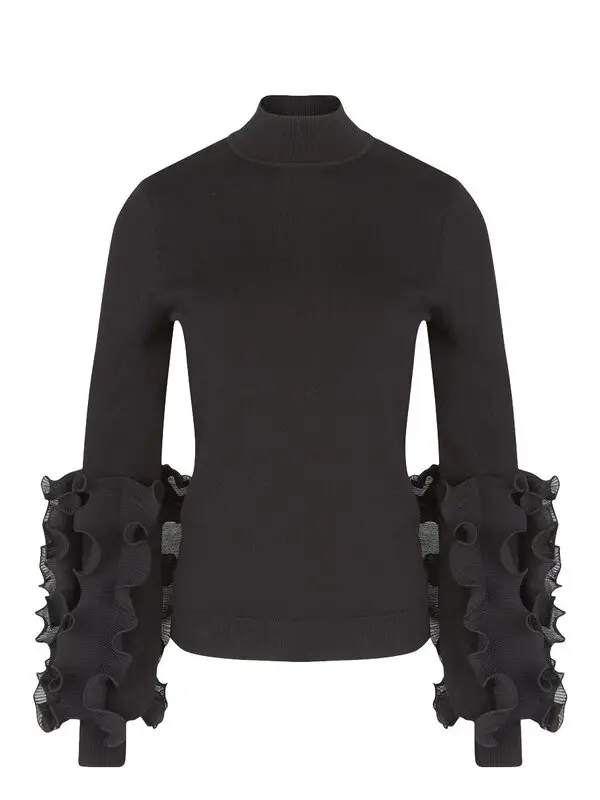 Anne Fontaine Lanka Viscose Knit Pullover - Black