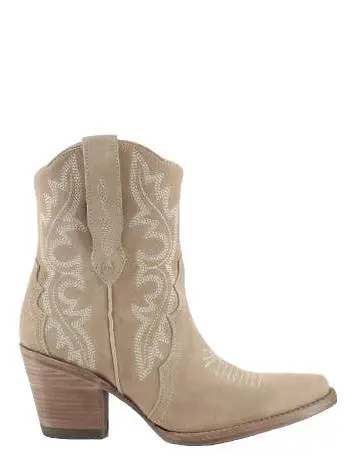 BUCK & BRANA Brooke Leather Boots - Beige