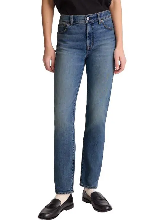 Madewell The Jules Slim Straight Leg Jeans - Concho Wash