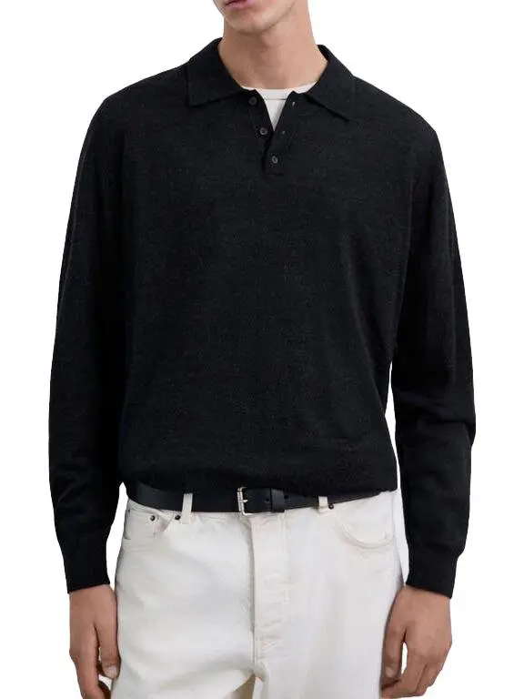SCALPERS Icon Farrel Polo Tricot - Darkgrey