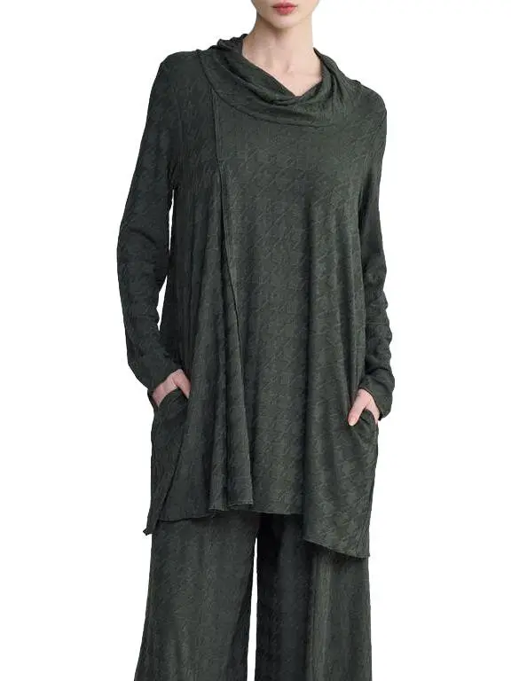 LUUKAA Sylra Pleated Tunic - Olive