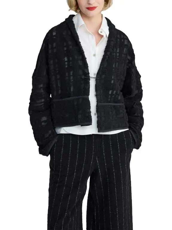 LUUKAA Xenia Structured Mesh Jacket - Black