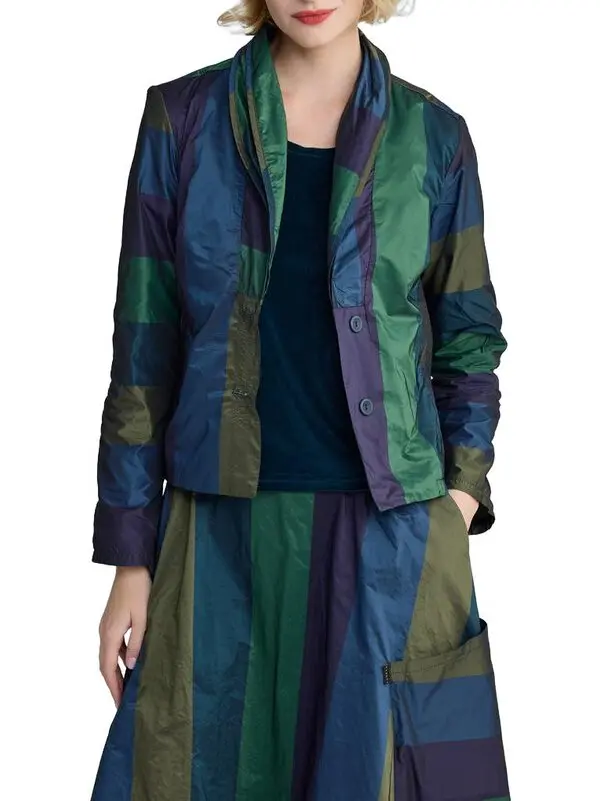 LUUKAA Litia Striped Jacket - Oasis Blue