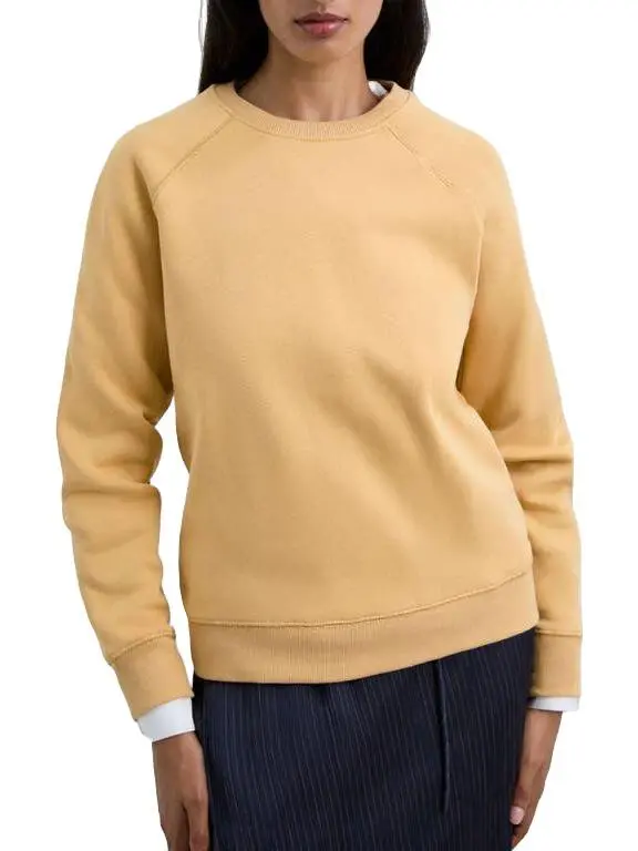 SCALPERS Vertical Logo Cotton Sweatshirt - Mustard