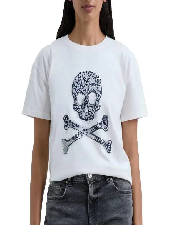 SCALPERS Skullflock Tee - Ecru
