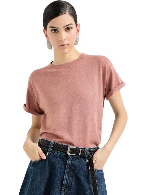 Brunello Cucinelli Cashmere And Silk Lightweight Sweater - Pink