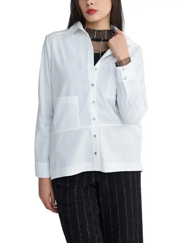 LUUKAA Balloon Poplin Shirt - Ecru