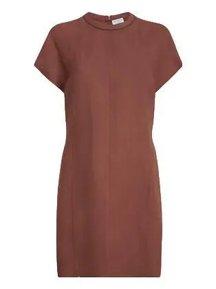 Brunello Cucinelli Fluid Twill T-shirt Dress - Orange