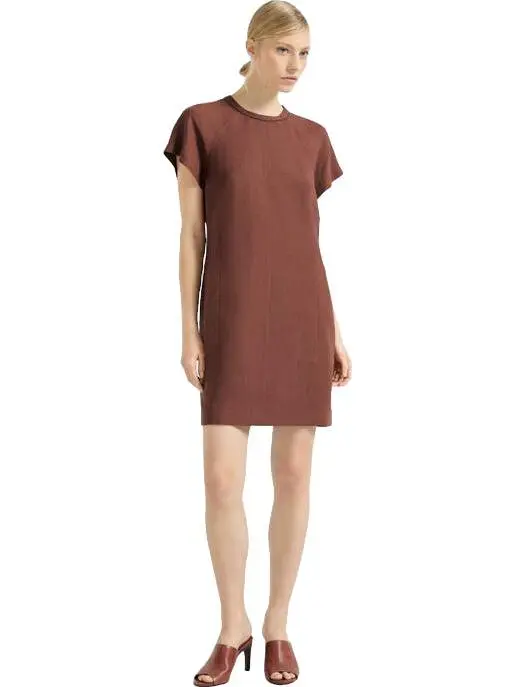 Brunello Cucinelli Fluid Twill T-shirt Dress - Orange