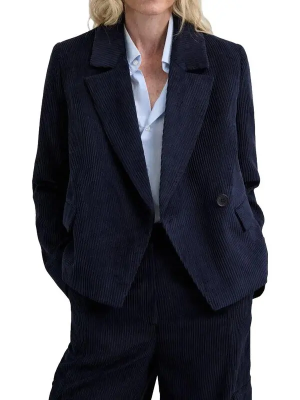 SCALPERS Corduroy Blazer - Navy