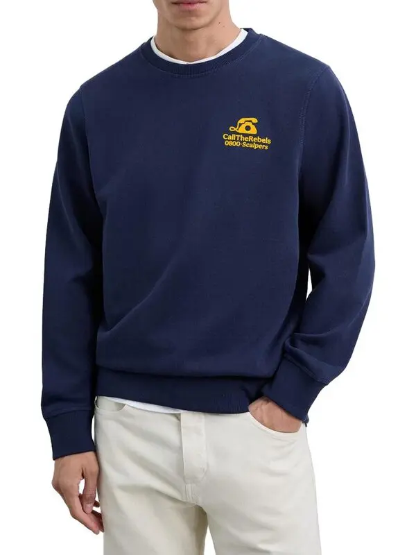 SCALPERS Rebels Flock Sweatshirt - Darknavy