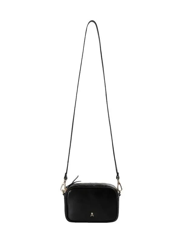 SCALPERS Mini Leather Bag With Skull Detail - Black