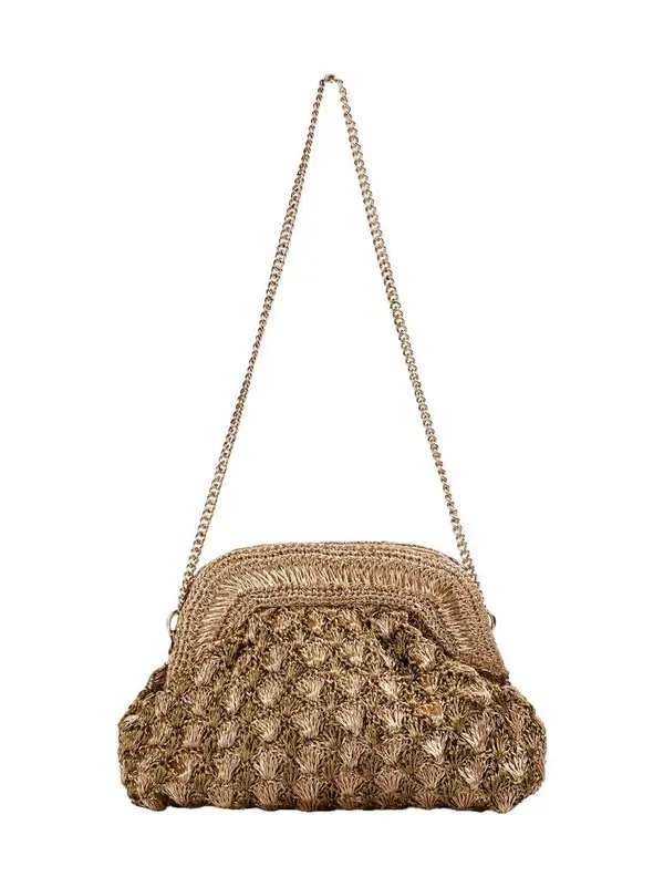 SCALPERS Metallic Yarn Handbag - Gold