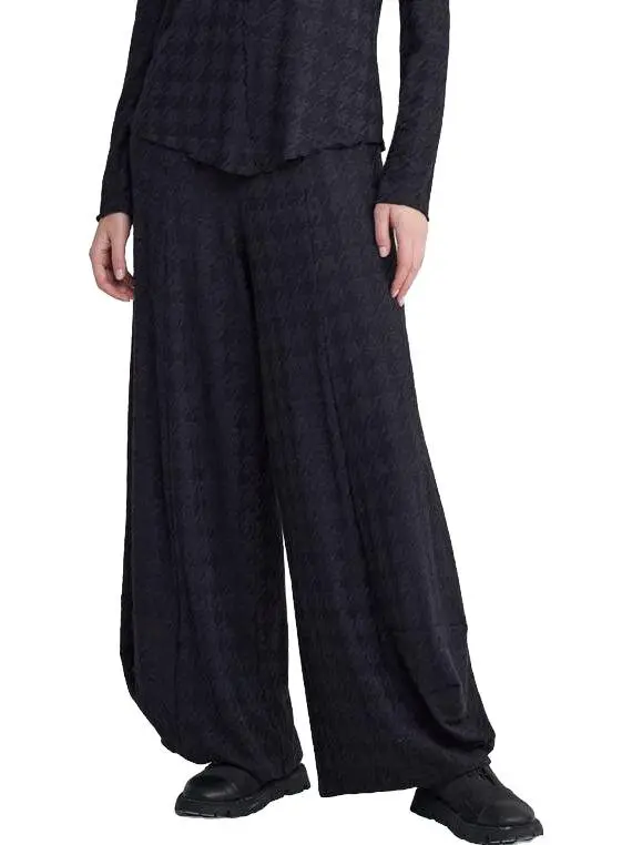 LUUKAA Jacquard Viscose Jersey Balloon Pants - Coal Black