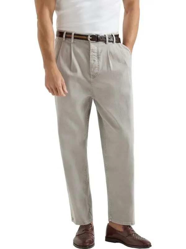 Brunello Cucinelli Lightweight Denim Trousers - Mud