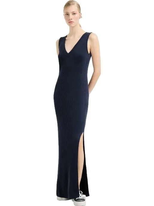 Brunello Cucinelli Rib Knit Dress - Blue