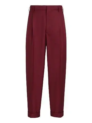 Brunello Cucinelli Virgin Wool Trousers - Cherry