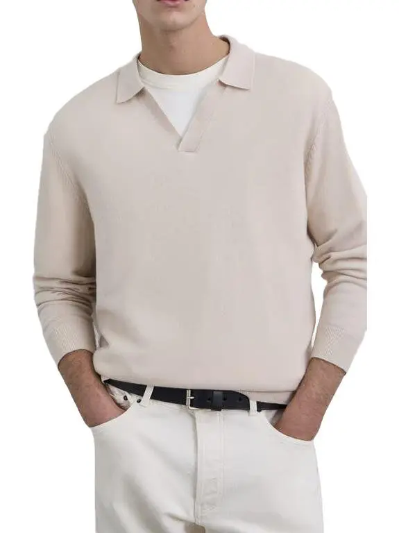 SCALPERS New Moller Polo Tricot - Cream