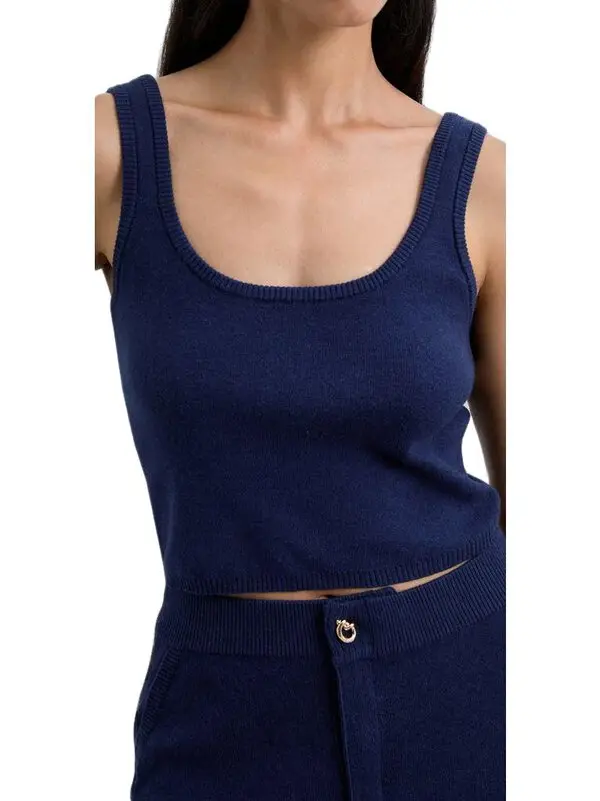 SCALPERS Casual Knit Top - Navy
