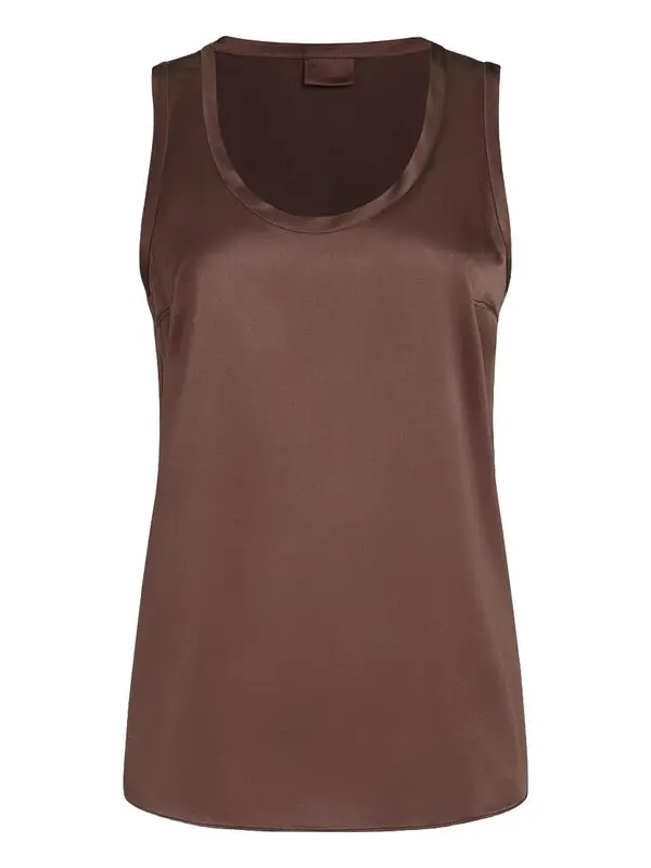Brunello Cucinelli Satin Top - Brown
