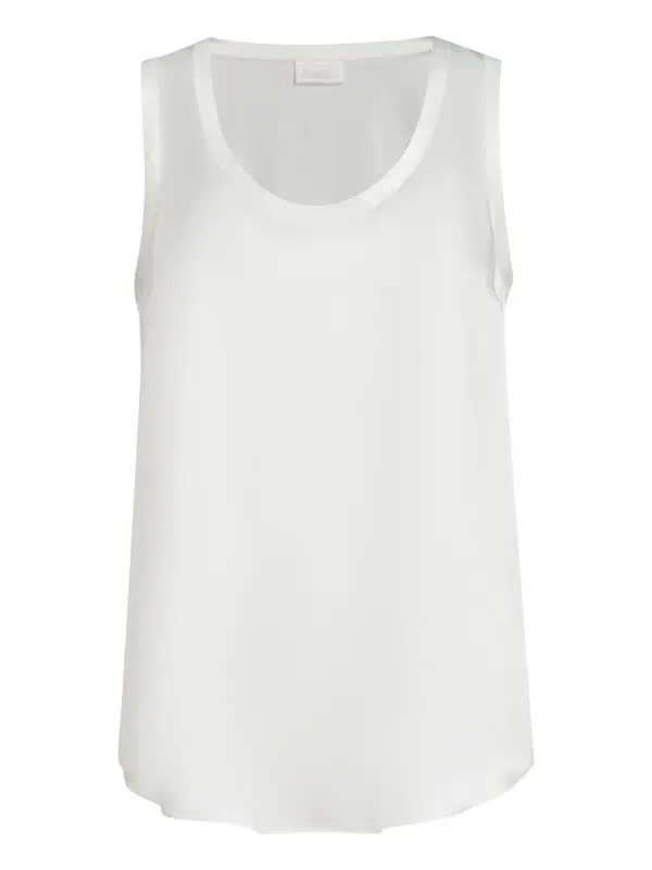 Brunello Cucinelli Satin Top - White