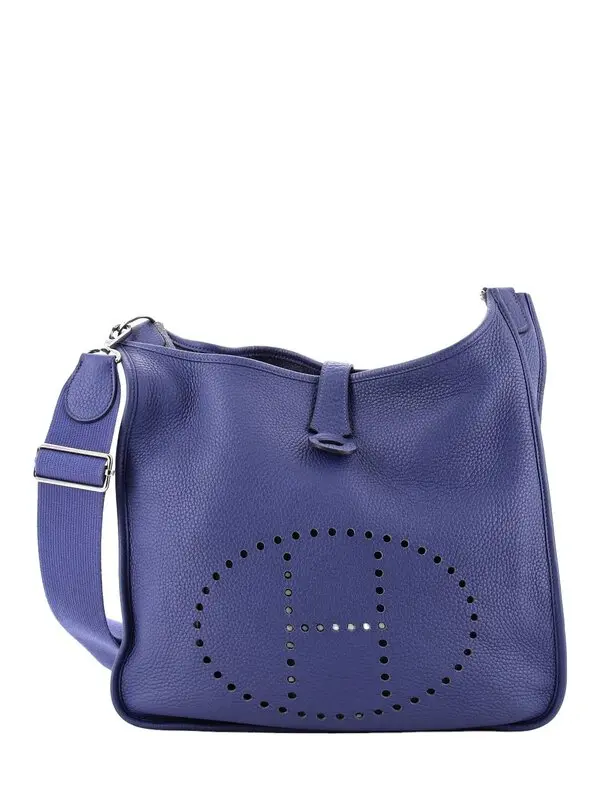 HERMES Evelyne Bag Gen Iii Clemence Pm - Bleu Brighton