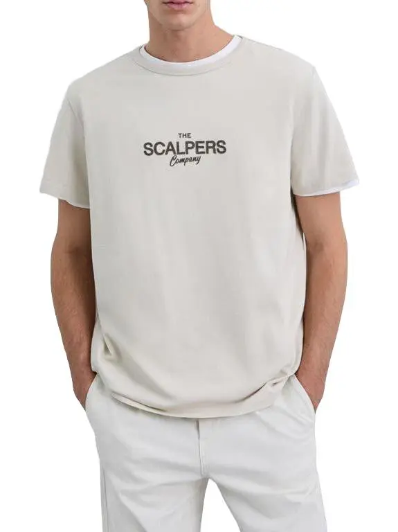 SCALPERS Brand Tee - Lightgrey