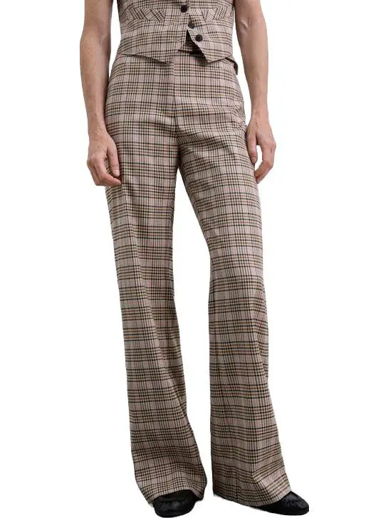 SCALPERS Plaid Suit Pants - Pinkcheck
