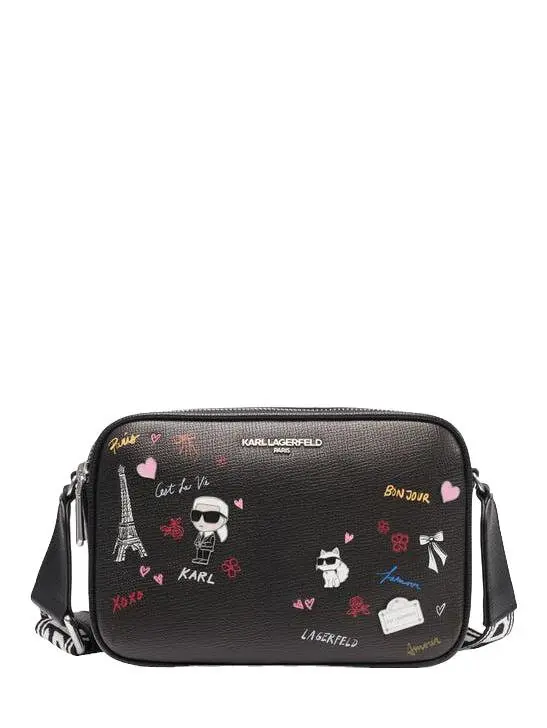 Karl Lagerfeld Paris Maybelle Crossbody Handbag - Black/multi
