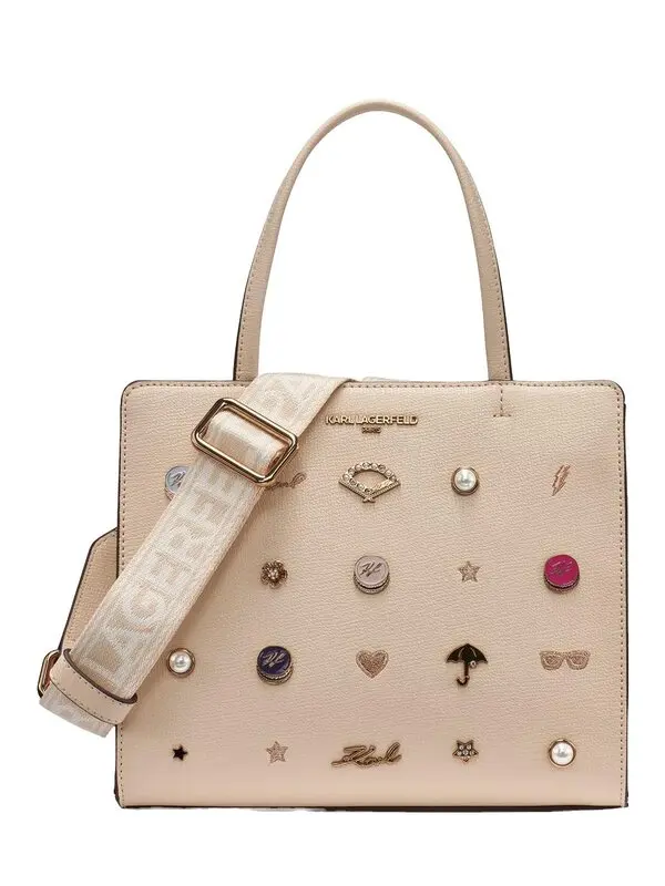 Karl Lagerfeld Paris Maybelle Satchel - Neutral Multi (brie)