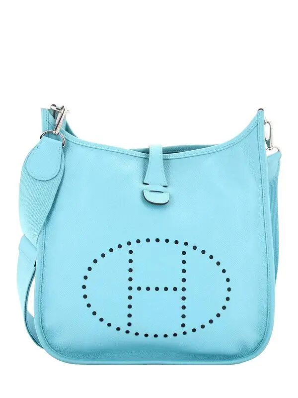 HERMES Evelyne Bag Gen Iii Epsom Pm - Bleu Atoll
