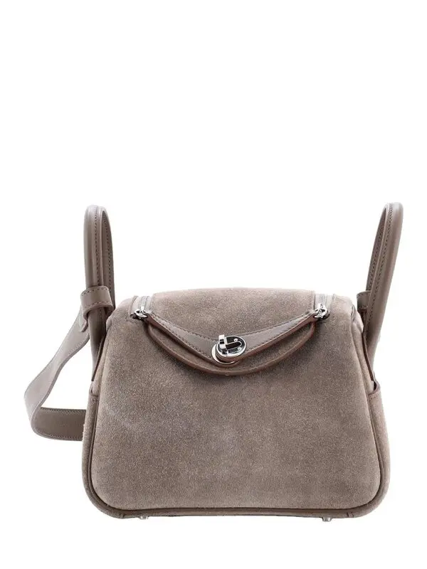 HERMES Lindy Bag Grizzly And Swift Mini - Gris Caillou