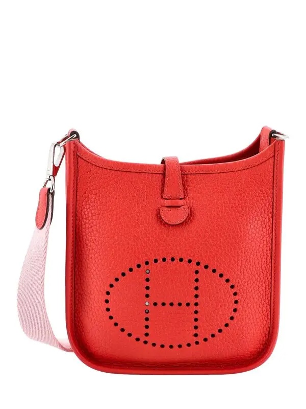 HERMES Evelyne Bag Gen Iii Clemence Tpm - Rouge Pivoine