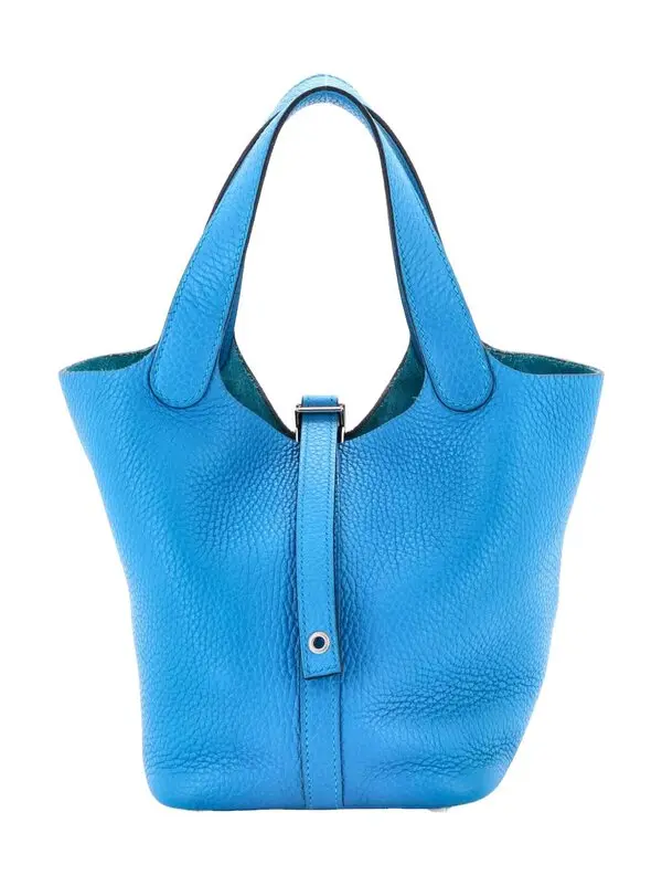 Hermès Picotin Lock Bag Clemence Pm - Bleu Zanzibar
