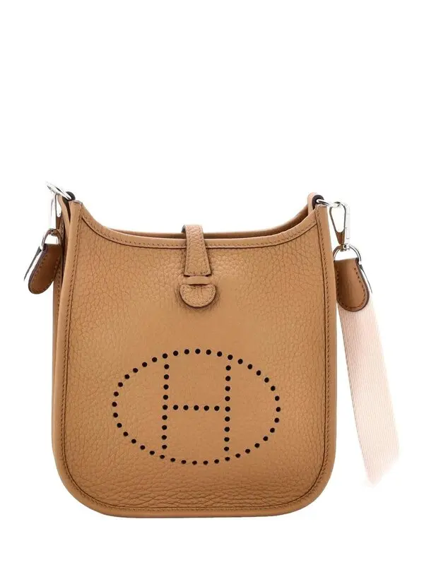 HERMES Evelyne Bag Gen Iii Clemence Tpm - Biscuit