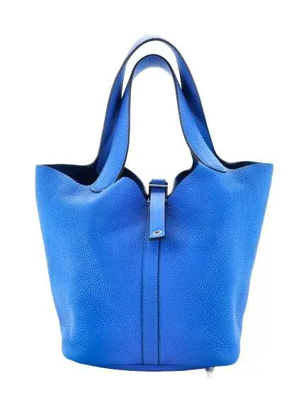Hermès Picotin Lock Bag Clemence Mm - Blue