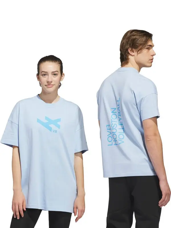 Adidas Lovb Houston Graphic T-shirt - Glow Blue