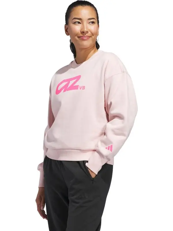 Adidas Lovb Atlanta Pullover Crew Sweatshirt - Sandy Pink