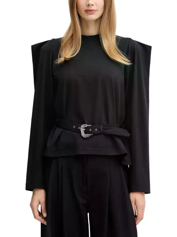 Versace Buckle-detailed Top - Black