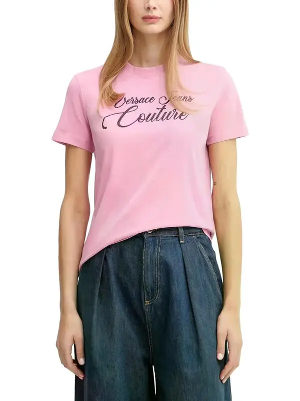 Versace Logo Lettering T-shirt - Pink