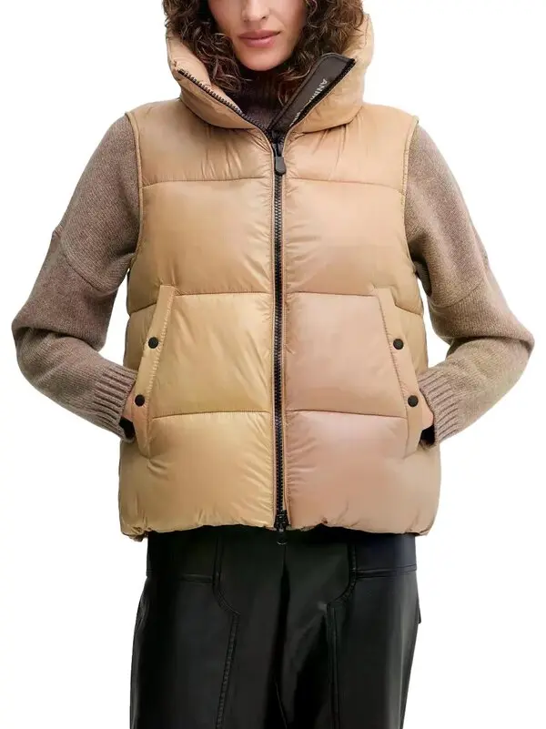 SAVE THE DUCK Zip-fastening Puffer Gilet - Neutrals