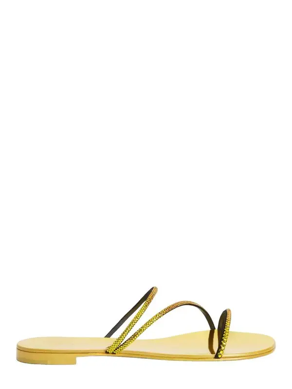 GIUSEPPE ZANOTTI Crystal-embellished Sandals - Yellow