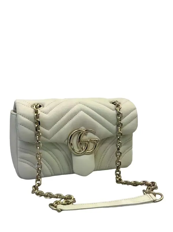 Gucci Gg Marmont Shoulder Bag - White