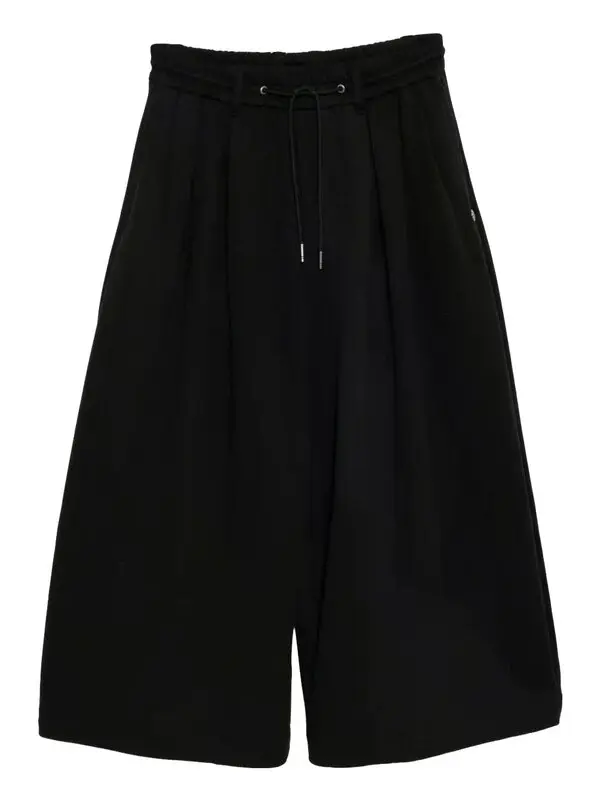 SONGZIO Wide Cropped Trousers - Black