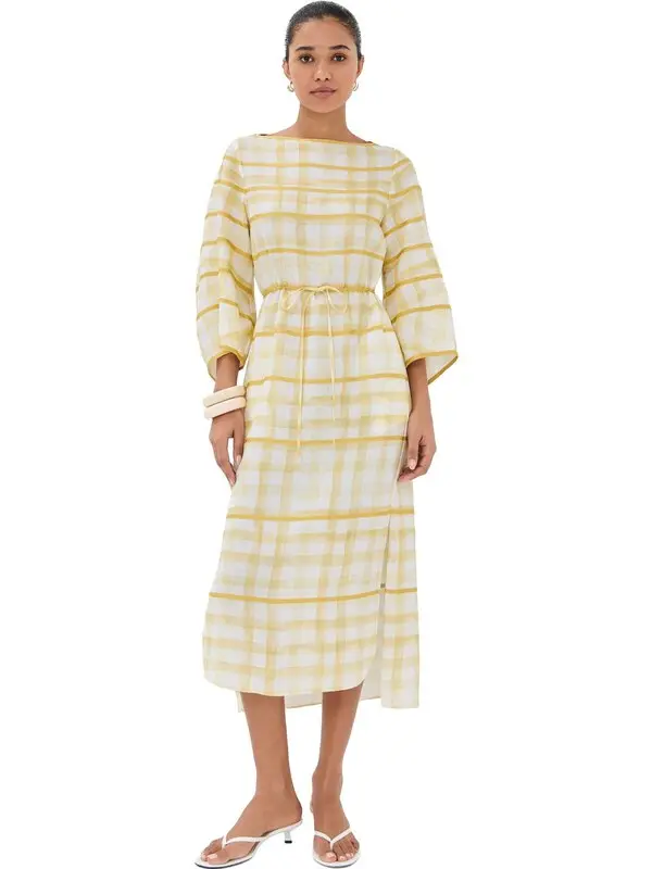 Rosie Assoulin Ribbon Caftan Dress - Yellow